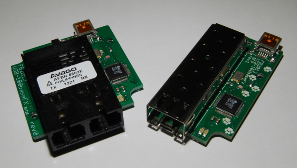 USB to 100BASE-FX Optical Fiber Network Card | fabiobaltieri